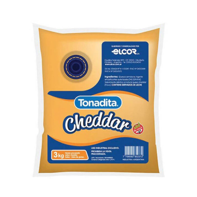 Queso Cheddar Tonadita Salsa 3kg – Moretti
